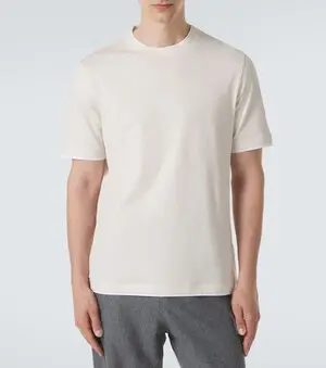 Brunello Cucinelli Cotton Jersey T-shirt - Beige