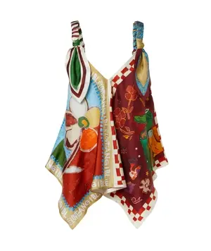 ALEMAIS X Mlak Printed Silk Twill Top - Multicoloured