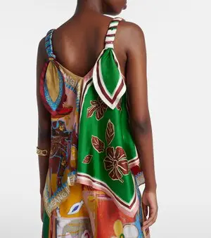 ALEMAIS X Mlak Printed Silk Twill Top - Multicoloured