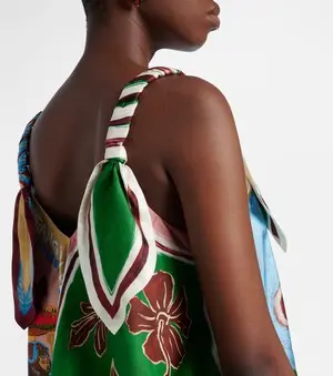 ALEMAIS X Mlak Printed Silk Twill Top - Multicoloured