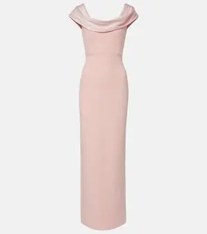 Solace London Adele Satin-trimmed Gown