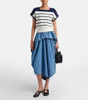 Loewe Striped Cotton And Wool Sweater