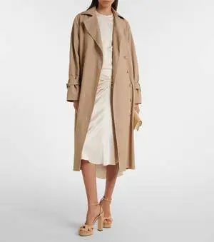 JIMMY CHOO Kove Suede Platform Sandals - Beige