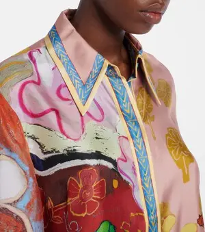 ALEMAIS X Mlak Printed Silk Twill Shirt