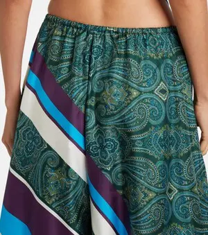 ALEMAIS Joni Printed Silk Twill Balloon Pants - Multicoloured
