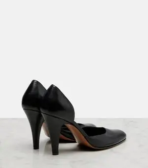THE ROW Ornella D'orsay Leather Pumps - Black