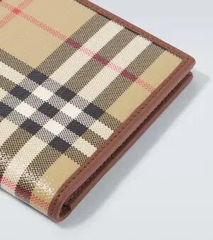Burberry Check Canvas Bifold Wallet - Beige