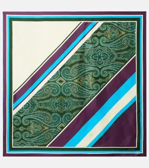 ALEMAIS Alémais Joni Printed Silk Twill Scarf - Multicoloured