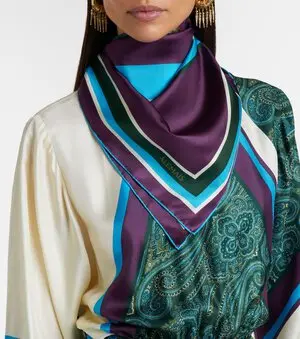ALEMAIS Alémais Joni Printed Silk Twill Scarf