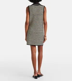 Altuzarra Mamie Striped Cotton-blend Polo Dress - Black