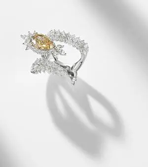 Yeprem 18kt White Gold Ring With Diamonds
