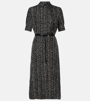 Altuzarra Silk Printed Shirt Dress - Black