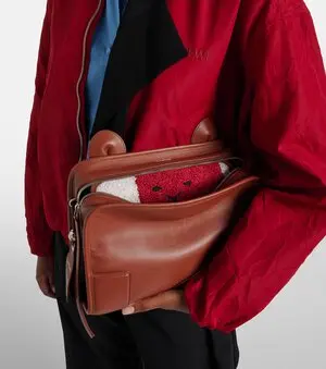 Loewe Amazona 180 Lion Medium Leather Tote Bag