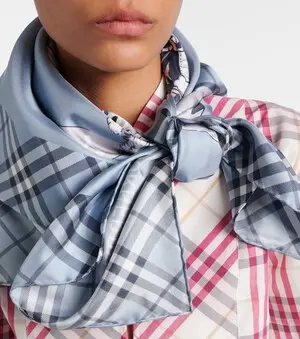 Burberry Ekd Silk Twill Scarf
