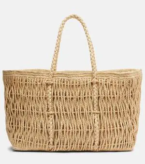 THE ROW Georgica Raffia Tote Bag - Beige