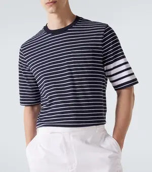 Thom Browne 4-bar Striped Cotton T-shirt