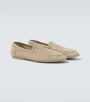 Dolce & Gabbana Woven Loafers - Beige