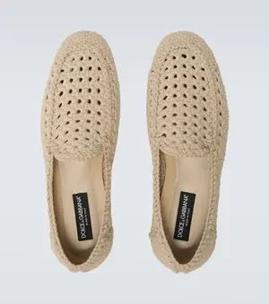 Dolce & Gabbana Woven Loafers - Beige
