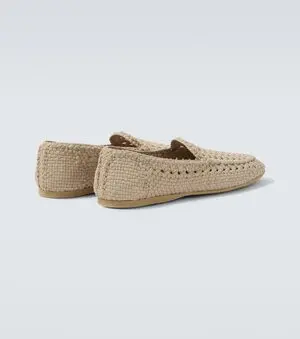 Dolce & Gabbana Woven Loafers - Beige