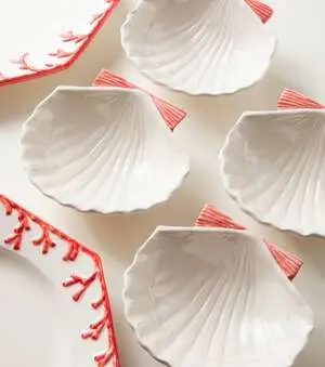 LES-OTTOMANS Set Of 4 Ceramic Side Plates