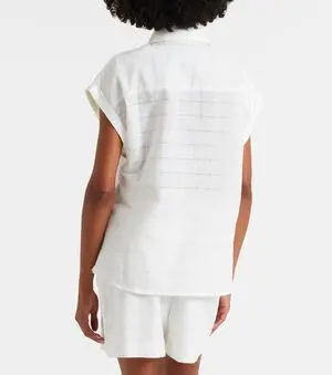 Asceno Checked Linen And Cotton Shirt