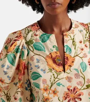 Ulla Johnson Florielle Floral Cotton Top