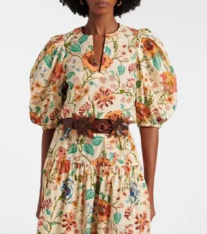 Ulla Johnson Florielle Floral Cotton Top - Multicoloured