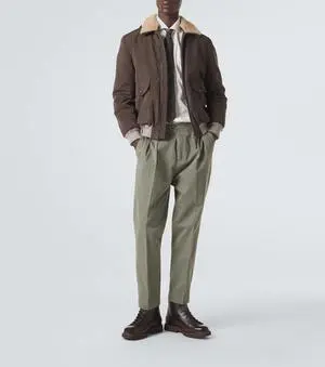 Brunello Cucinelli Shearling-trimmed Blouson Jacket