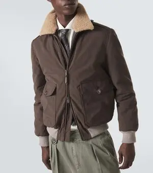 Brunello Cucinelli Shearling-trimmed Blouson Jacket