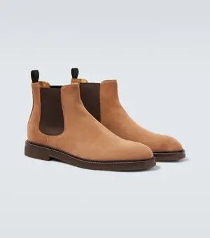 Brunello Cucinelli Suede Chelsea Boots - Brown