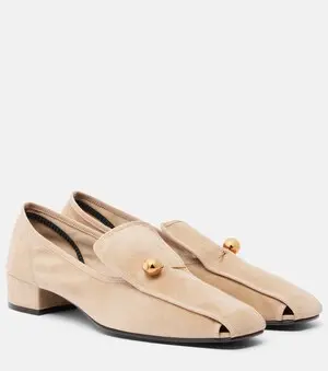HERBERT LEVINE Showtime Suede Loafer Pumps