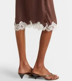 Faithfull The Brand Marisol Lace-trimmed Midi Skirt