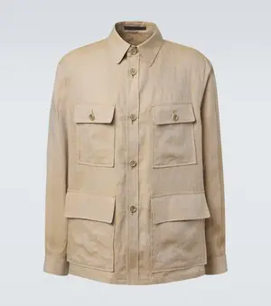 Giorgio Armani Linen Overshirt - Beige