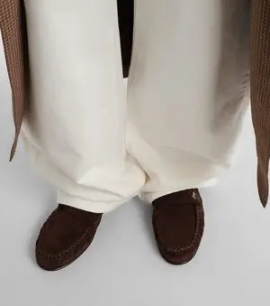 JIMMY CHOO Ellis Suede Loafers - Brown