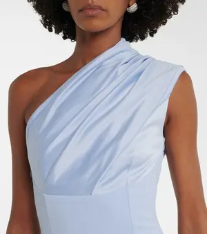 Solace London Gracie One-shoulder Gown - Blue