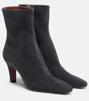Paris Texas Belle Suede Ankle Boots - Grey