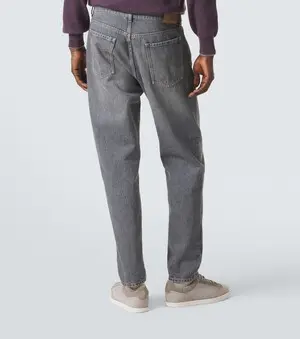 Brunello Cucinelli Mid-rise Straight Leg Jeans - Grey