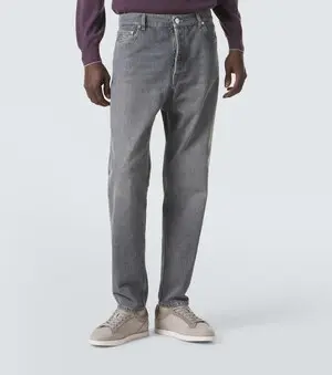 Brunello Cucinelli Mid-rise Straight Leg Jeans - Grey