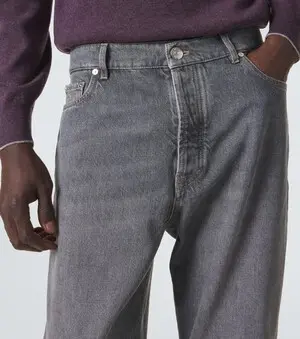 Brunello Cucinelli Mid-rise Straight Leg Jeans - Grey
