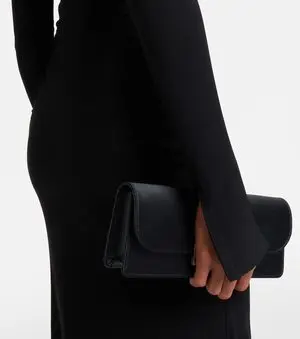 Victoria Beckham Gathered Asymmetric Jersey Midi Dress