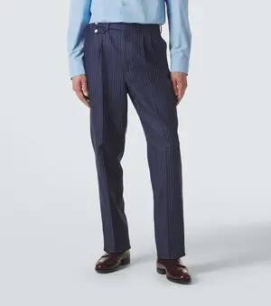 Dunhill Striped Linen Tapered Pants
