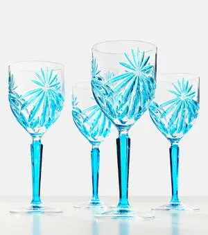 LES-OTTOMANS Set Of 4 Crystal Wine Glasses
