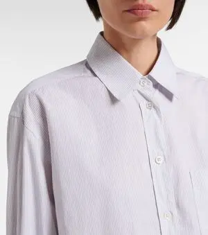 THE ROW Gavina Pinstripe Cotton Poplin Shirt