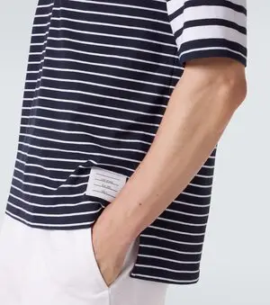 Thom Browne 4-bar Striped Cotton T-shirt