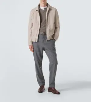 Brunello Cucinelli Cashmere Notch Neck Polo Sweater - Grey