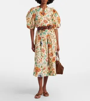 Ulla Johnson Florielle Floral Cotton Top - Multicoloured