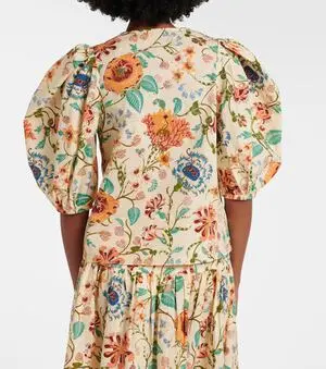 Ulla Johnson Florielle Floral Cotton Top - Multicoloured