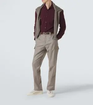 Brunello Cucinelli Tapered Wool Trousers - Beige