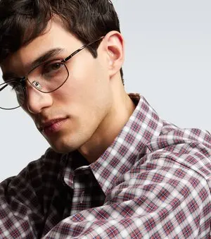 Balenciaga Metal Rectangle Sunglasses