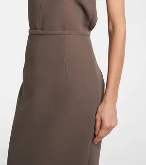 Khaite Winton Crepe Maxi Skirt - Grey